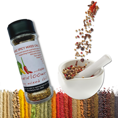 Organic Spicy Mixed Chilli flakes 30g - Ceylon Kokonati