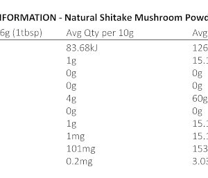 Natural Shiitake Mushroom powder - Concentrated nutrition