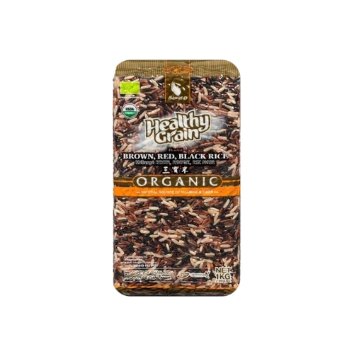 Organic tri-colour Brown-Red-Black Rice 1kg - Ceylon Kokonati